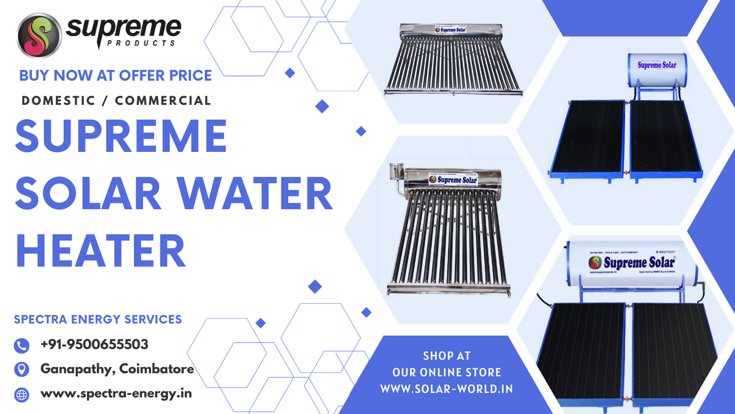 Supreme Solar Water Heaters – Solar World